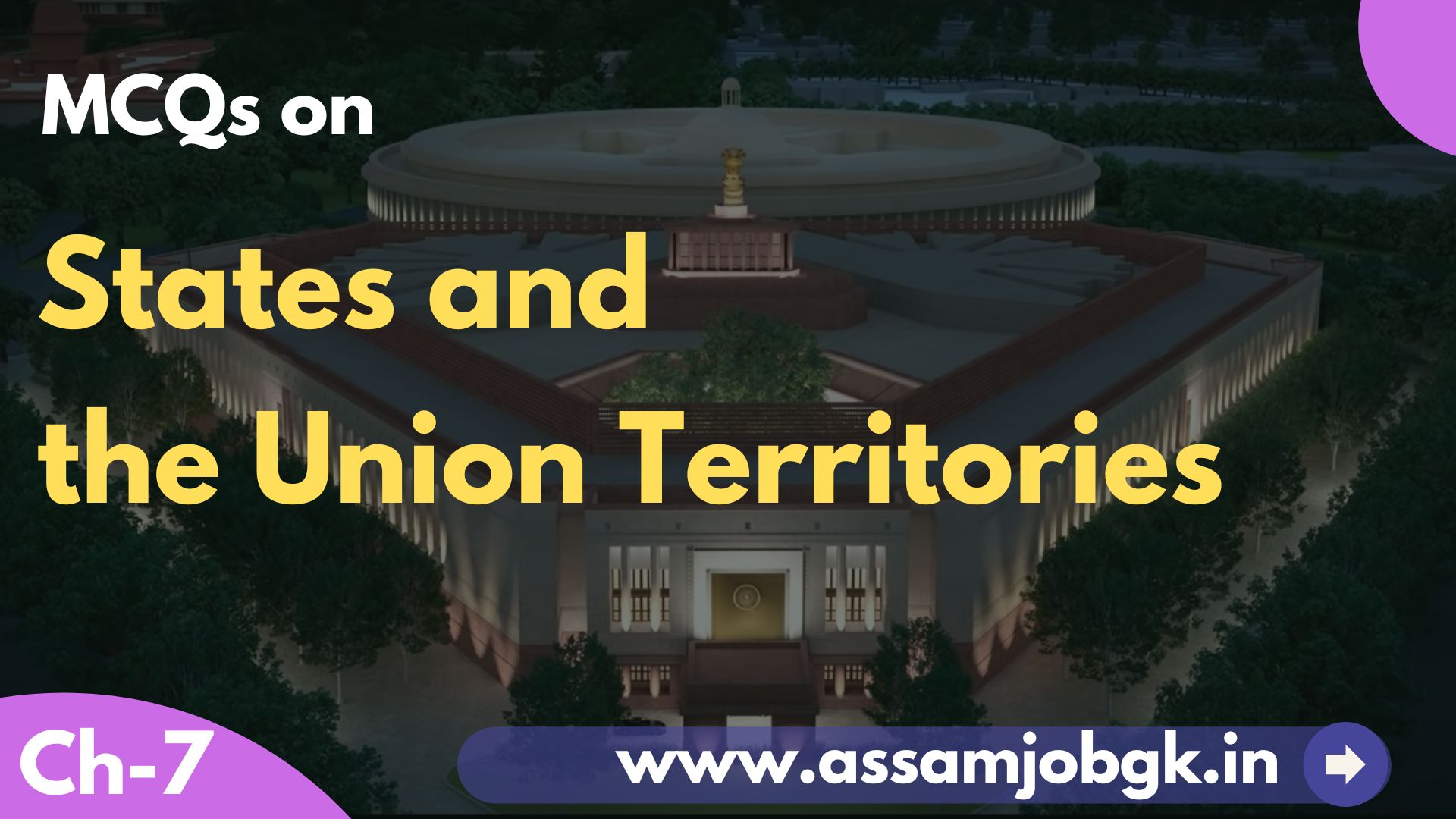 The States And The Union Territories Of India MCQ
