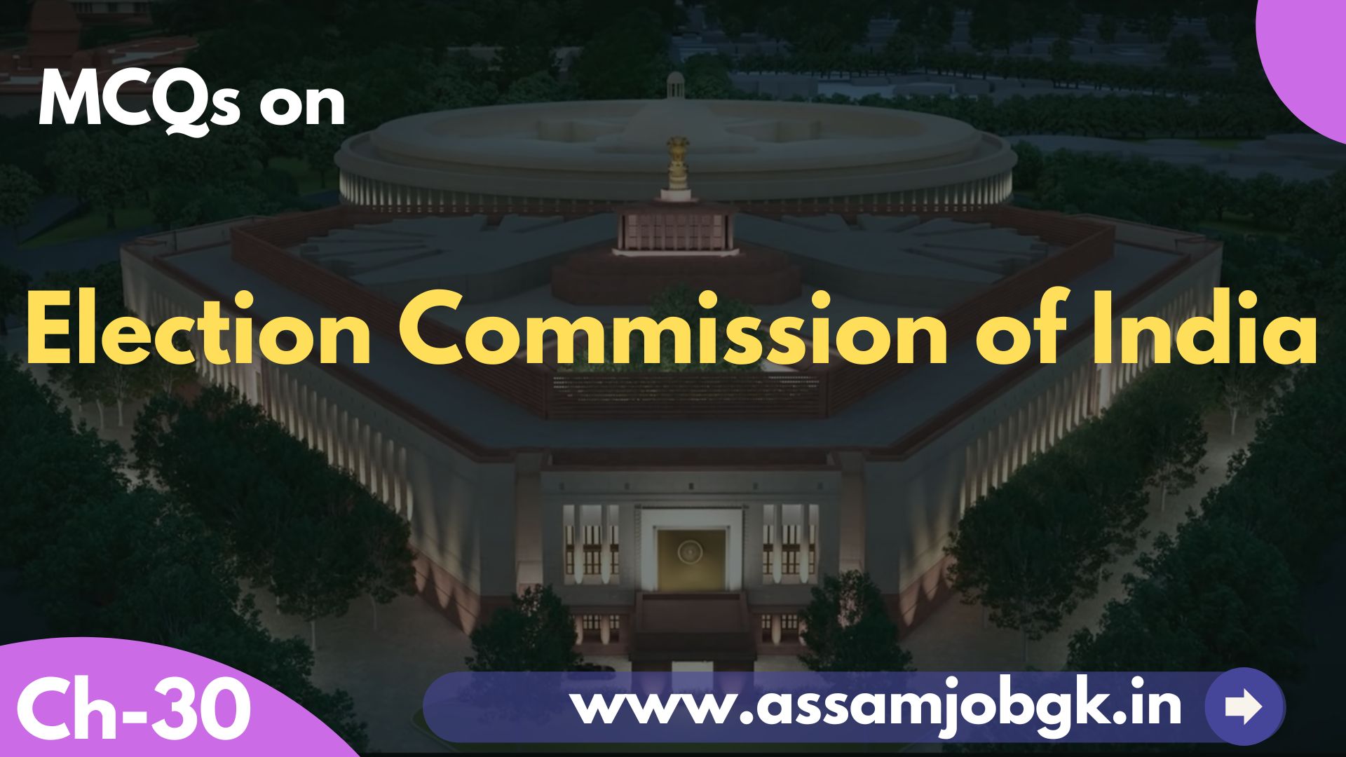 MCQ On Election Commission Of India