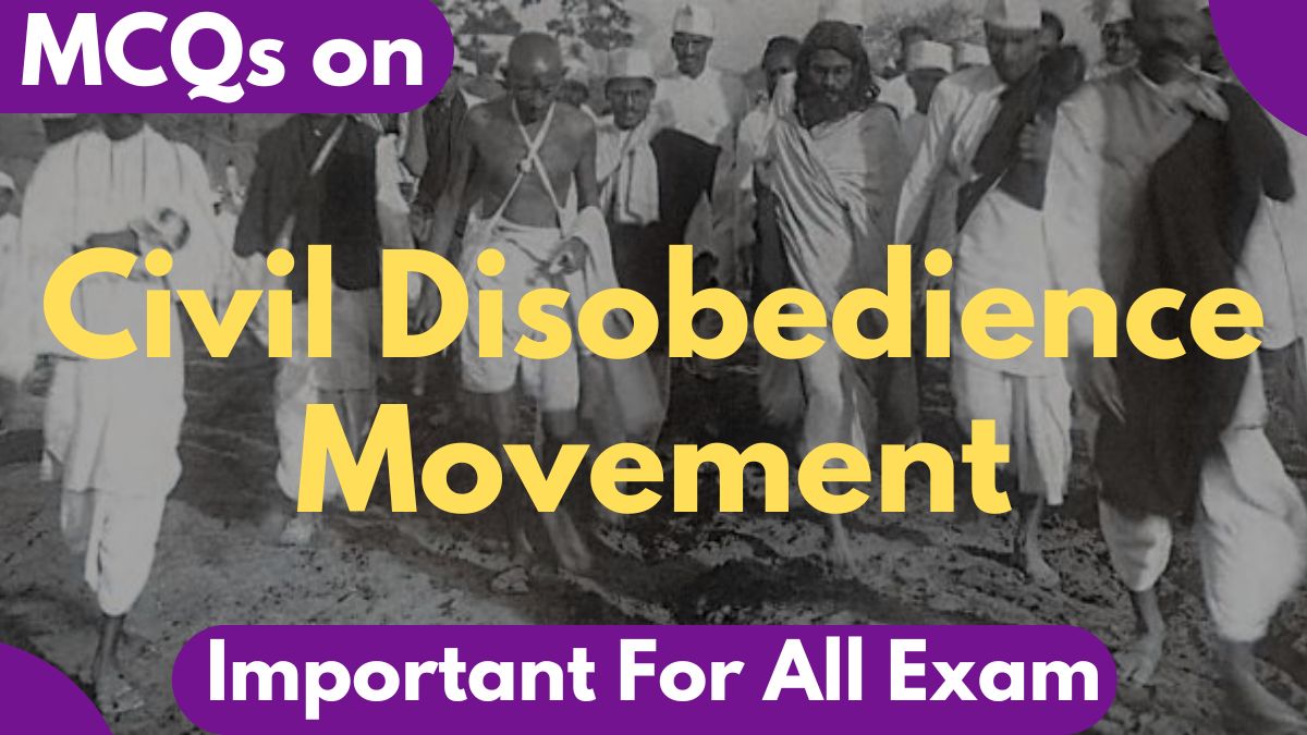 MCQ On Civil Disobedience Movement For All Competitive Exam
